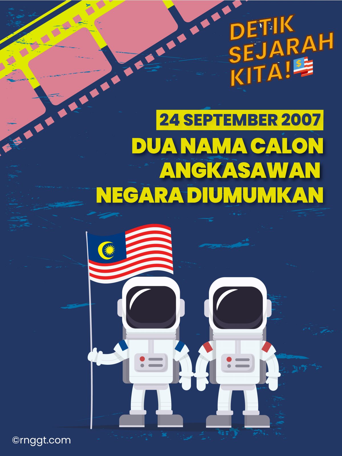 24 September 2007 – Dua Calon Angkasawan Negara Diumumkan – Rnggt