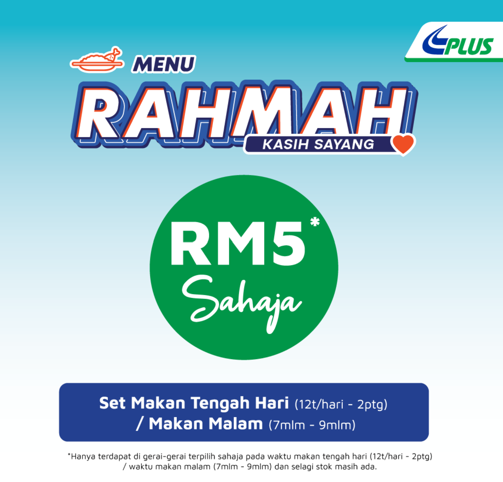 PLUS Kini Tawar Menu Rahmah Serendah RM5 – Di 9 Lokasi R&R Terpilih – Rnggt