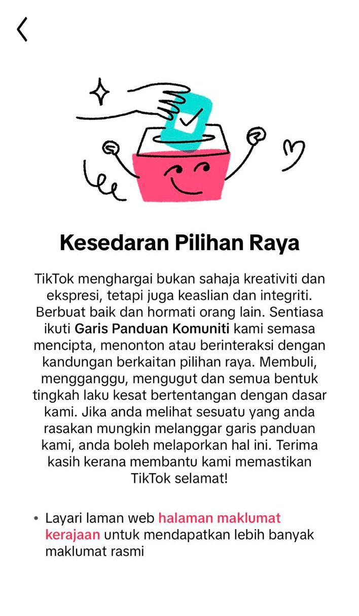 TikTok, SPR Umum Kerjasama – Lindungi Platform Ketika Pilihan Raya ...